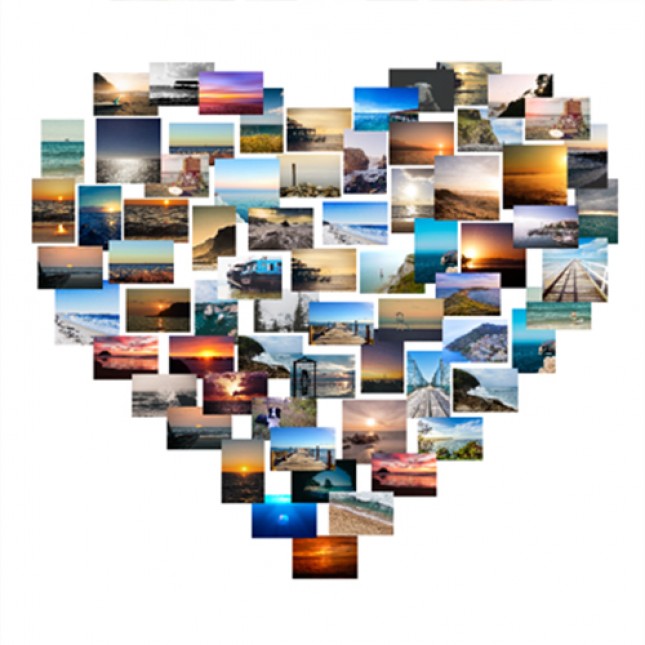 Heart Collage Canvas Prints From £6