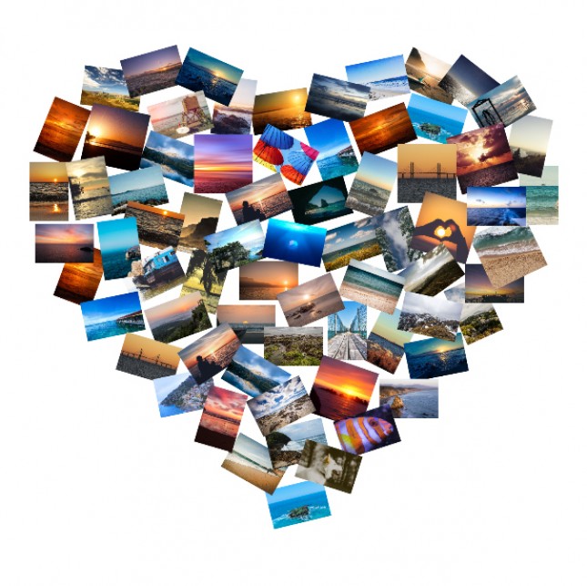 Heart Collage Canvas Prints From £6