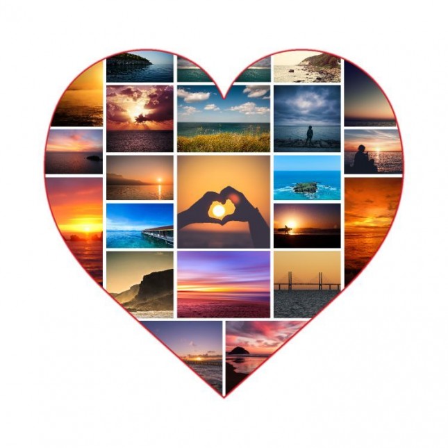 Heart Collage Canvas Prints From £6