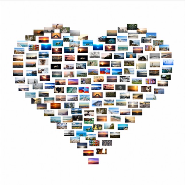 Heart Collage Canvas Prints From £6