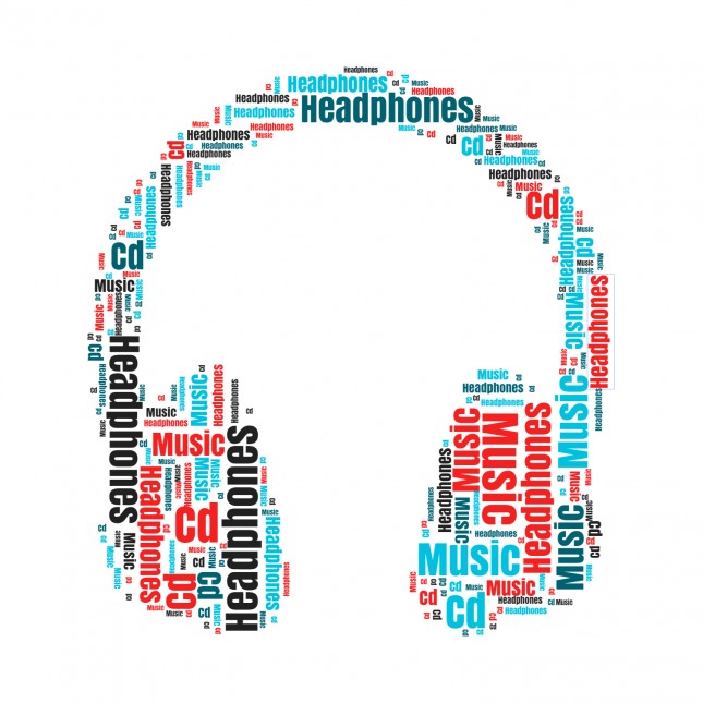Headphone Word Art at Nicholas Mckillop blog